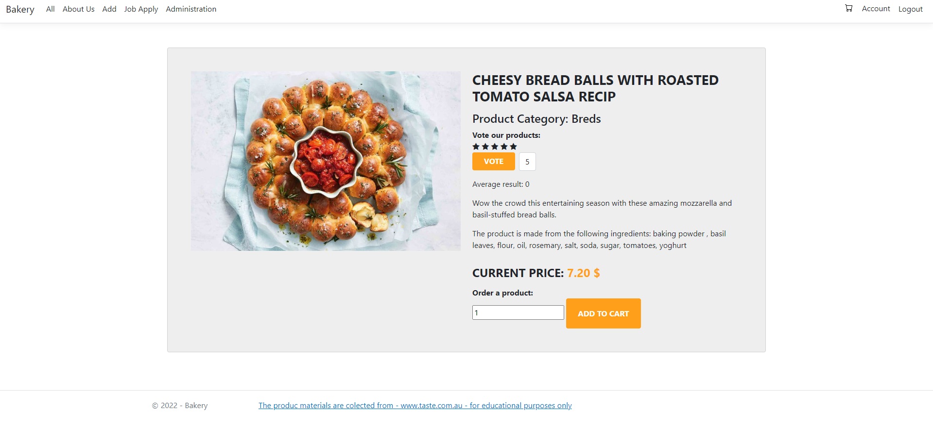 GitHub - Sand82/BakeryProject