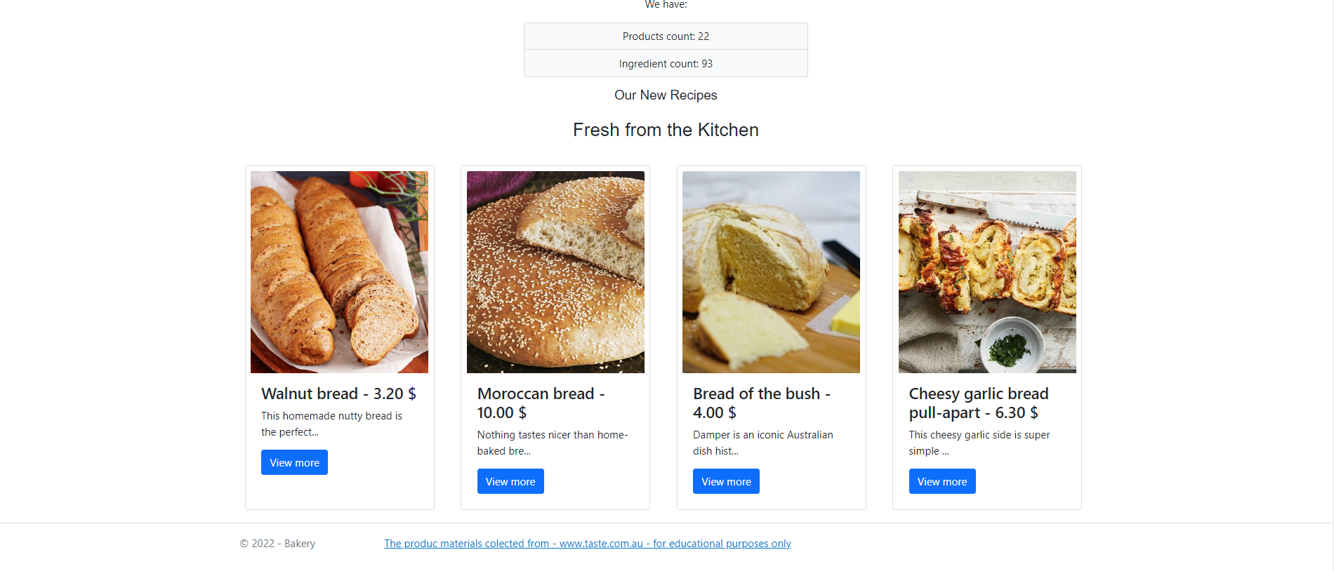 GitHub - Sand82/BakeryProject