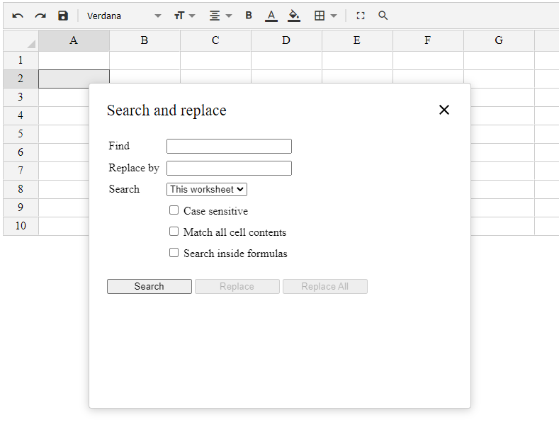 New search extension styling · Issue #188 · jspreadsheet/pro · GitHub