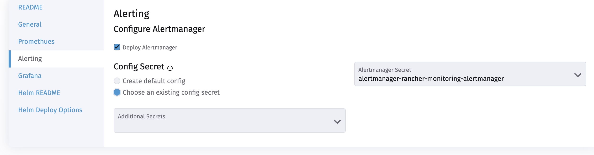 Config Secret In Alerting Can Not Automatically Pick The Alertmanager Secret In Existing