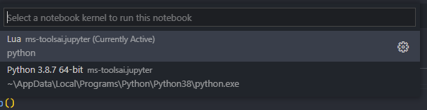 Unclear on how to use Lua kernel · Issue #4704 · microsoft/vscode-jupyter · GitHub