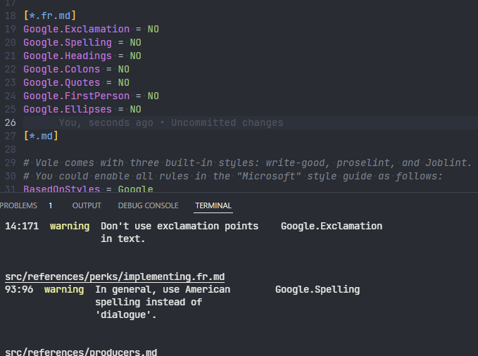 [Question] Issue with ignoring files · Issue #403 · errata-ai/vale · GitHub
