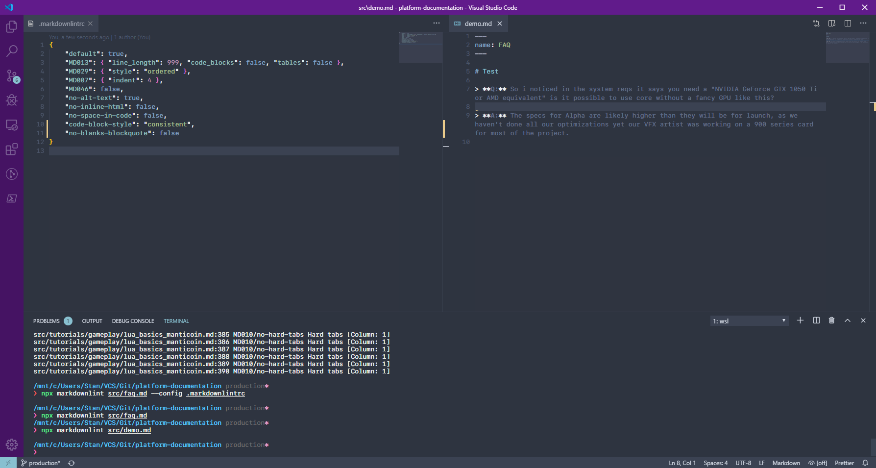 Settings Are Not Applied · Issue 96 · Davidansonvscode Markdownlint · Github