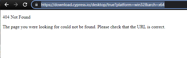 Cypress Download Url shows not found · Issue #22286 · cypress-io ...