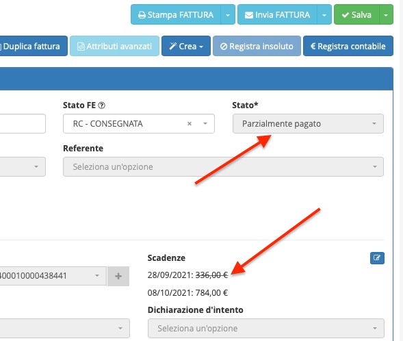 Gestione acconto e relativa modalità di pagamento · Issue #1016 · devcode-it/openstamanager · GitHub
