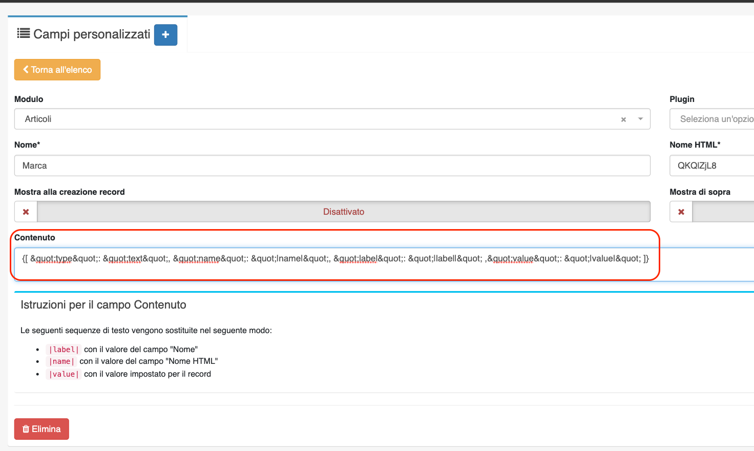 errore campi aggiuntivi personalizzati · Issue #1192 · devcode-it/openstamanager · GitHub