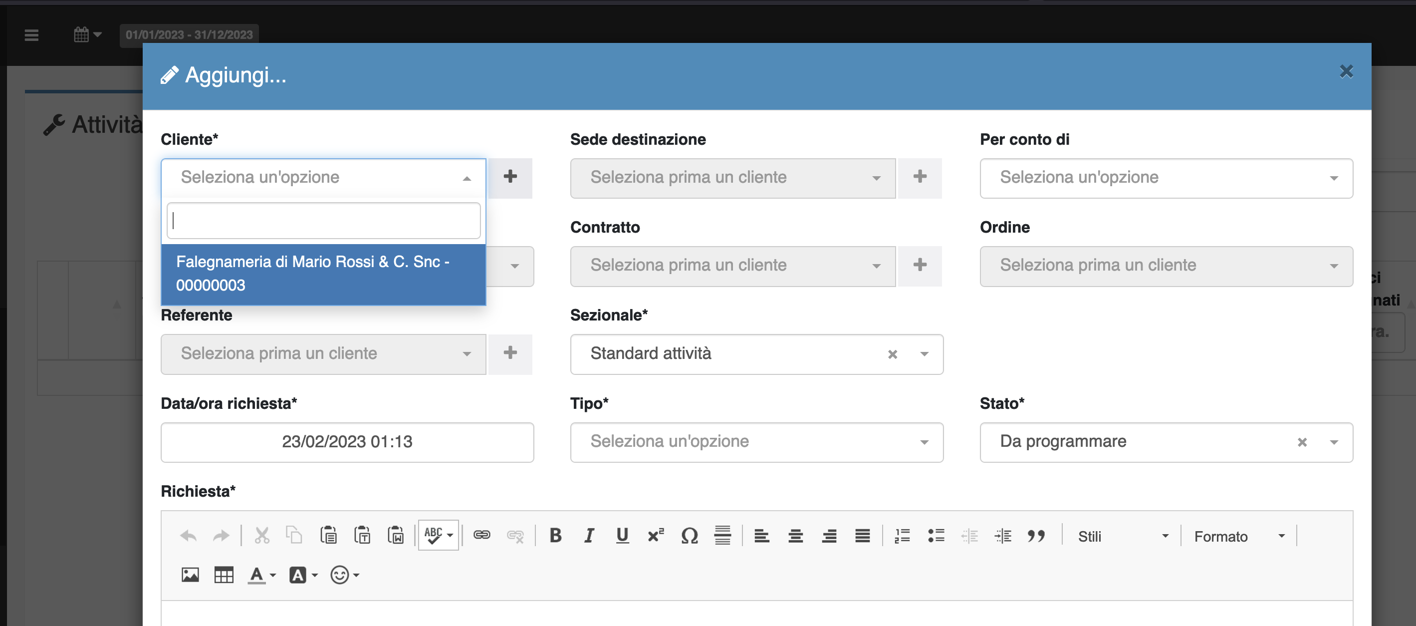 Ottimizzare la parte grafica aggiungi attività · Issue #1198 · devcode-it/openstamanager · GitHub
