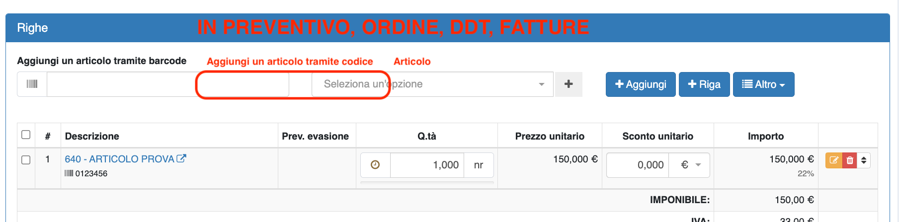 Aggiungi un articolo tramite codice · Issue #1210 · devcode-it/openstamanager · GitHub