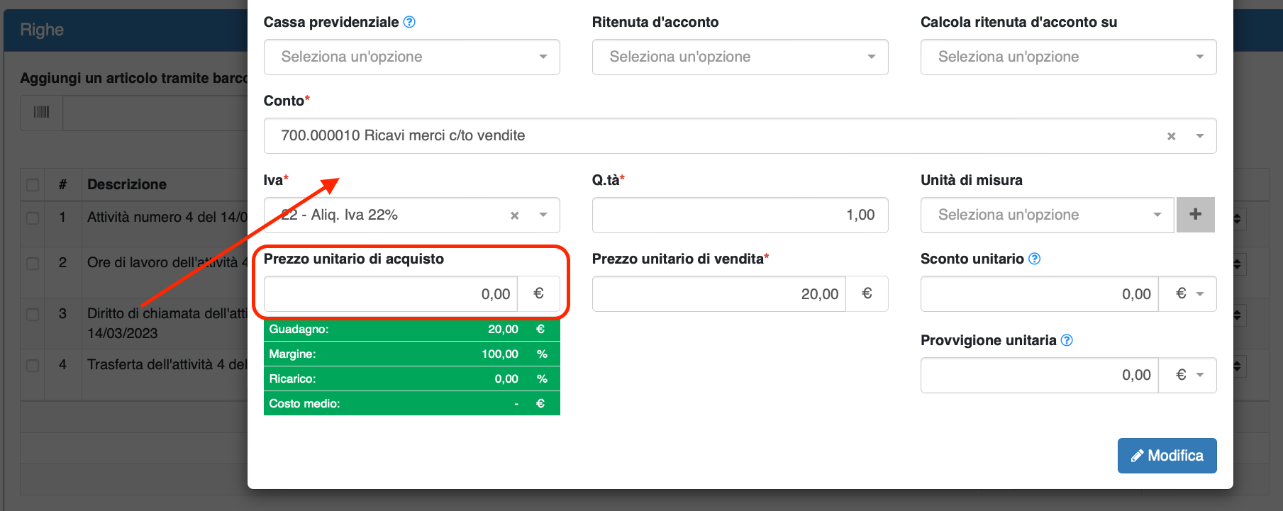 Costi attività a zero evasi in fattura · Issue #1244 · devcode-it/openstamanager · GitHub