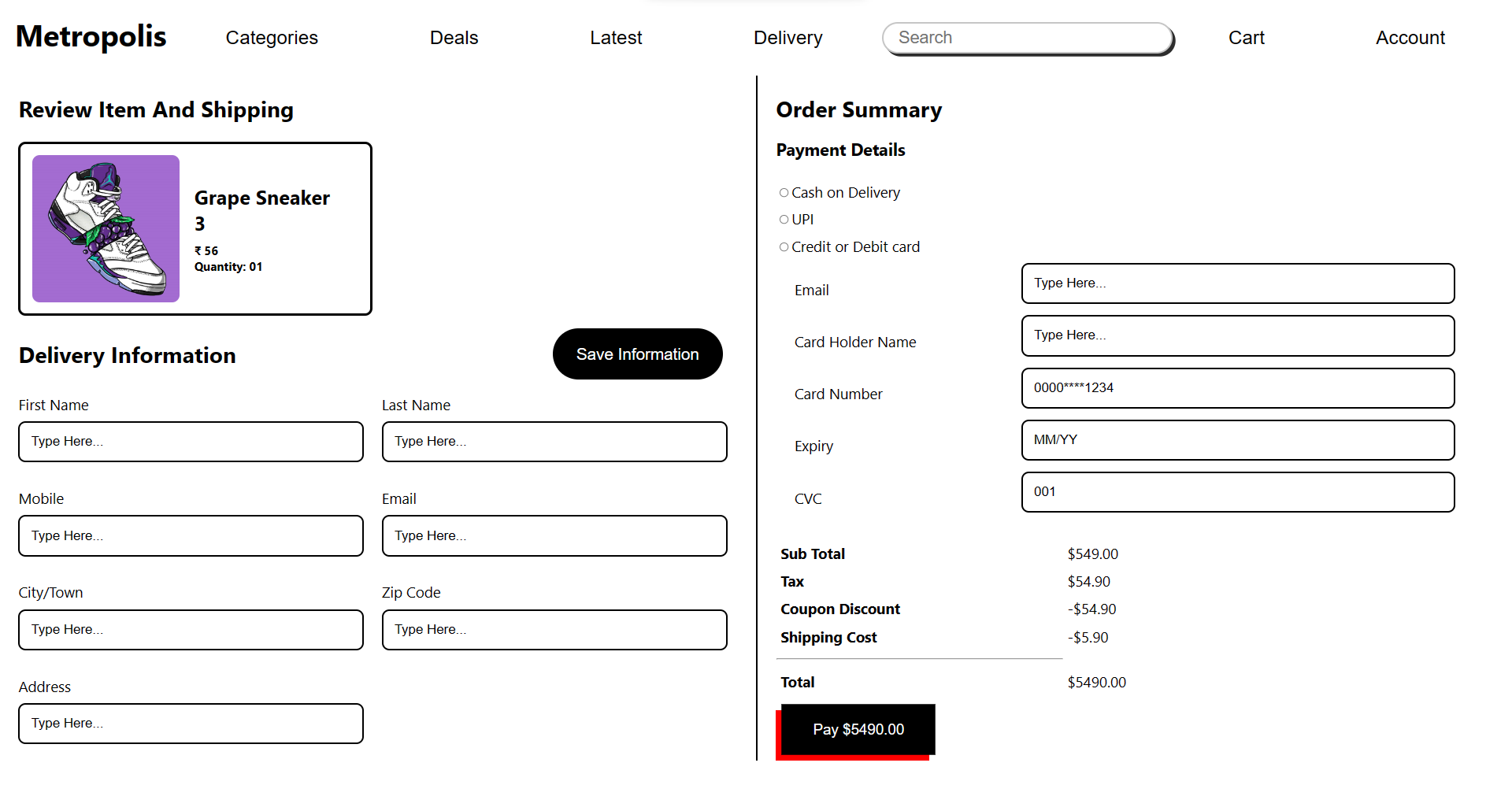 GitHub - DuanBoomer/metropolis: A e-commerse website for all your needs