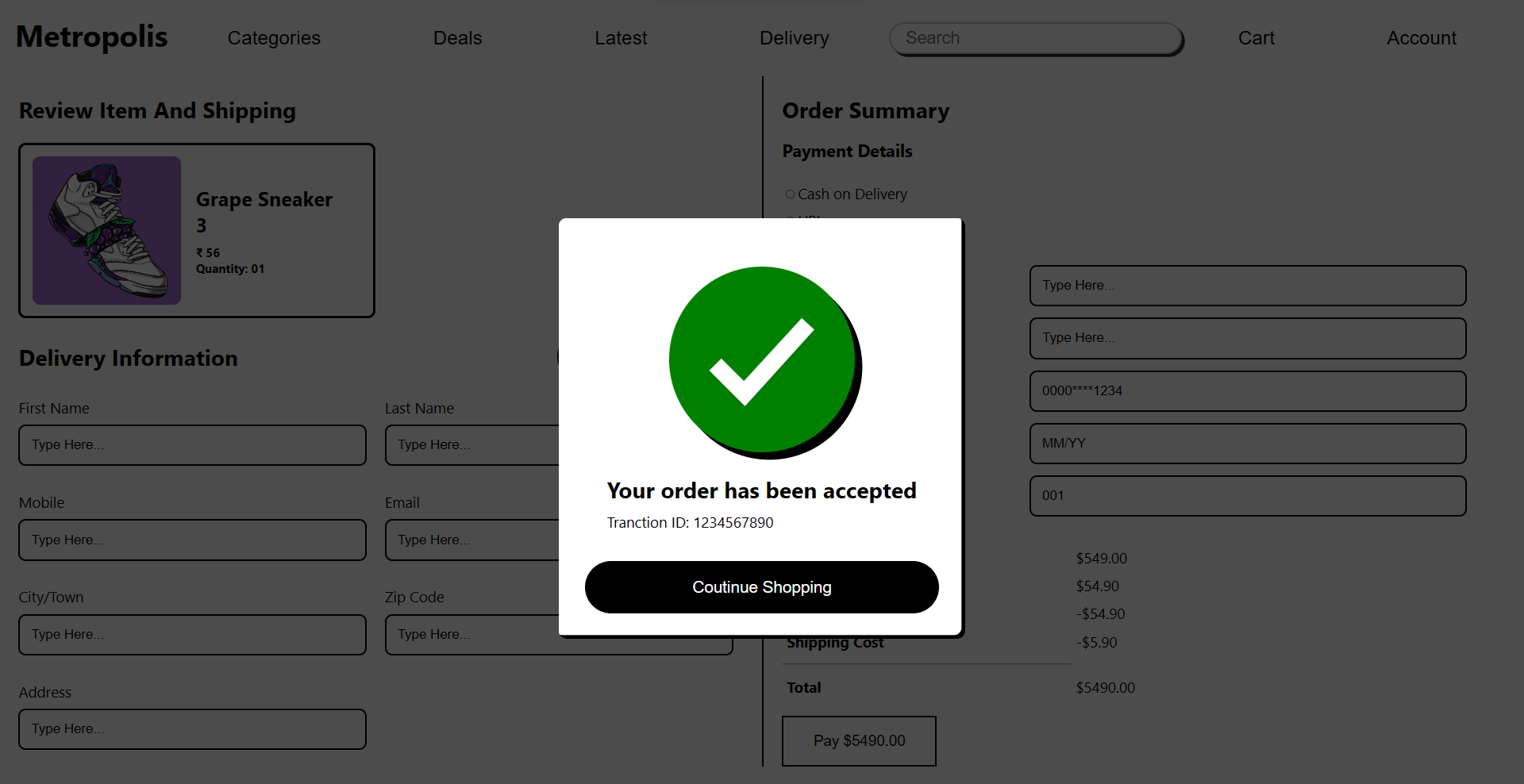 GitHub - DuanBoomer/metropolis: A e-commerse website for all your needs