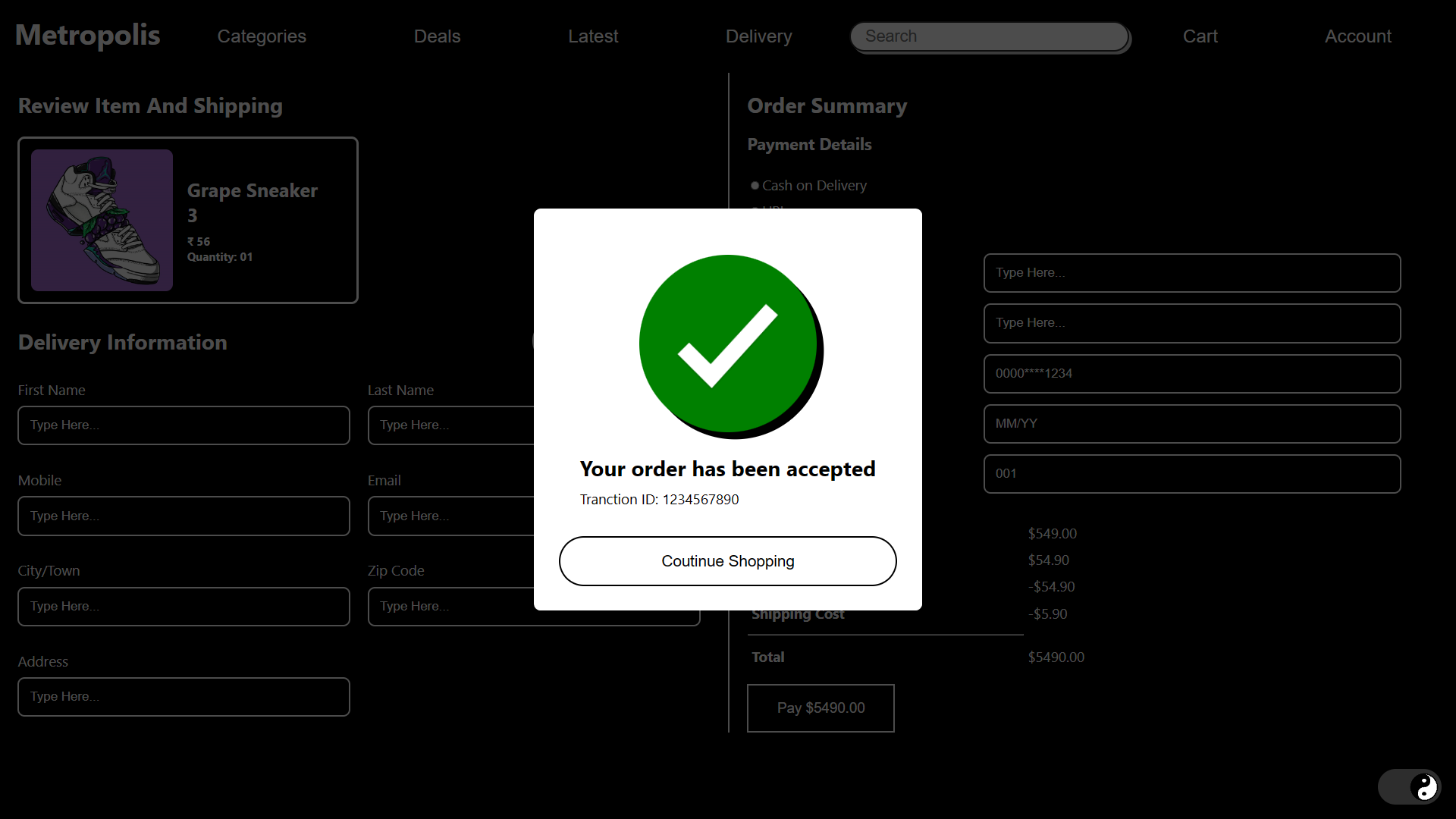 GitHub - DuanBoomer/metropolis: A e-commerse website for all your needs