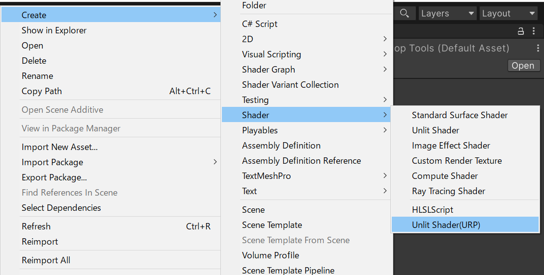 GitHub - ayaha401/CreateURPUnlitTemplate: Unityで右クリックからURPのUnlitのテンプレートを作れるようになるEditor拡張