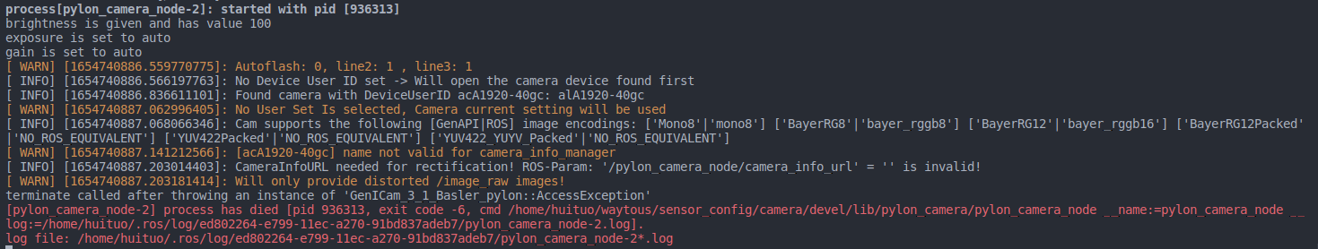 error: ‘pylon_camera::PylonCameraImpl ::CBaslerInstantCameraT {aka class Pylon ...