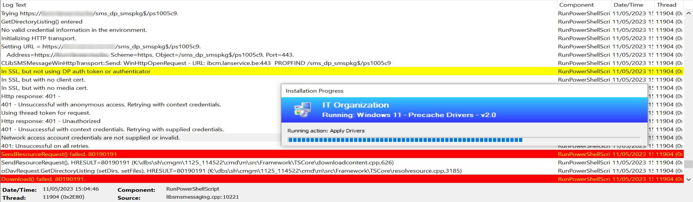 Network access account credentials are not supplied or invalid. · Issue #241 · MSEndpointMgr ...