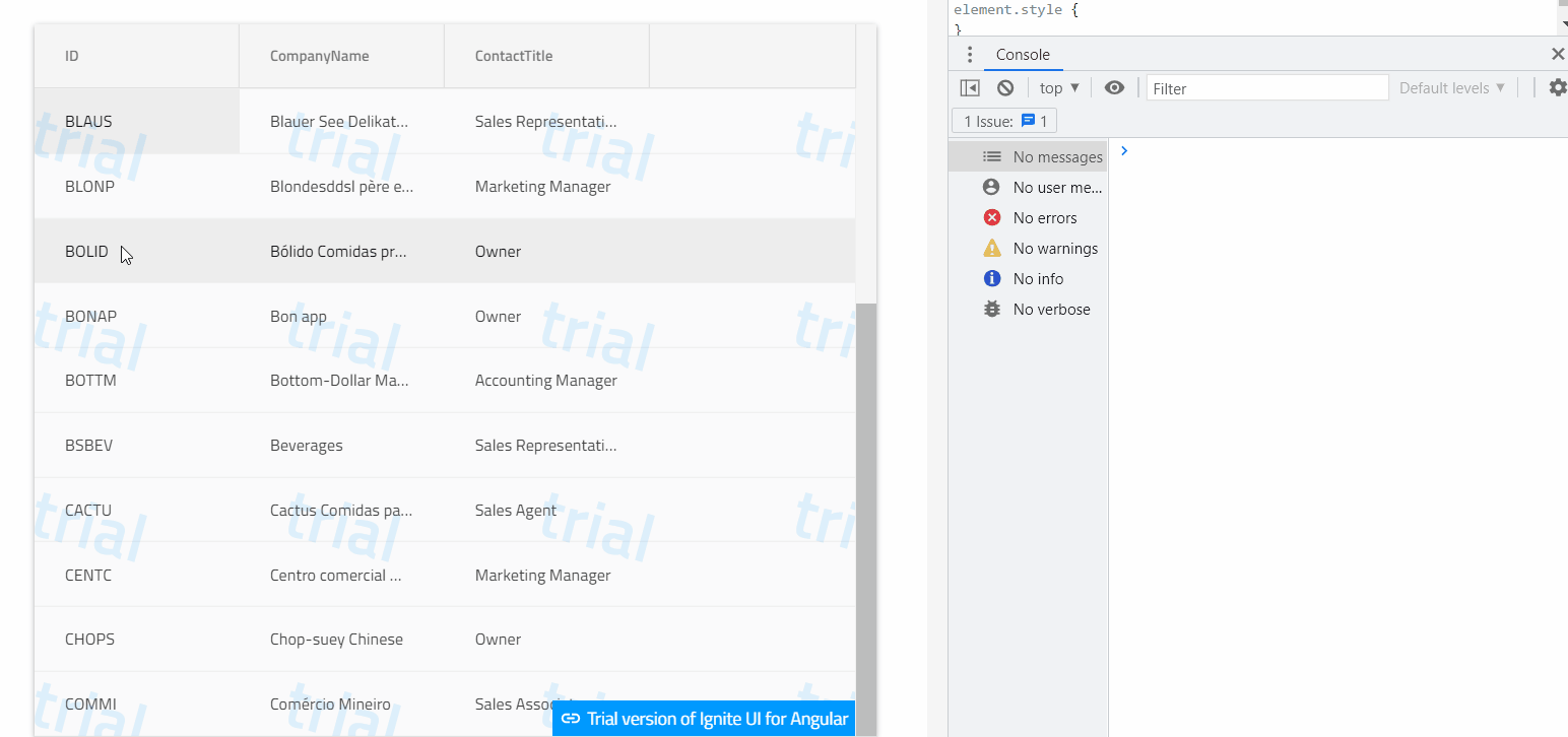 IgxGrid - rangeSelected event should be emitted when the pointer leaves active state outside igx ...