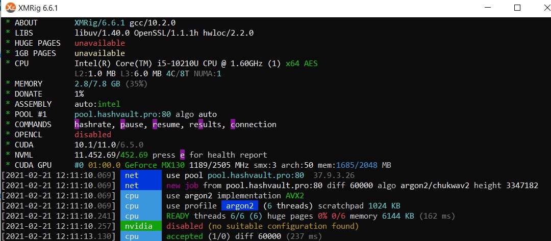 NVIDIA CARD NOT WORKING · Issue #2120 · xmrig/xmrig · GitHub