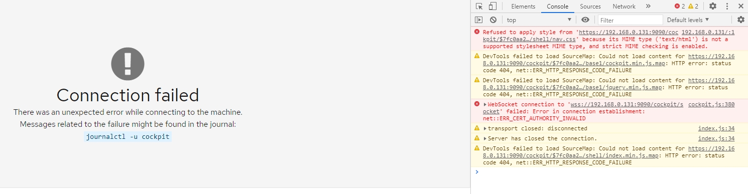 Cockpit 215 And 231 Does Not Work On Chrome And Edge · Issue 14998 · Cockpit Project Cockpit · Github