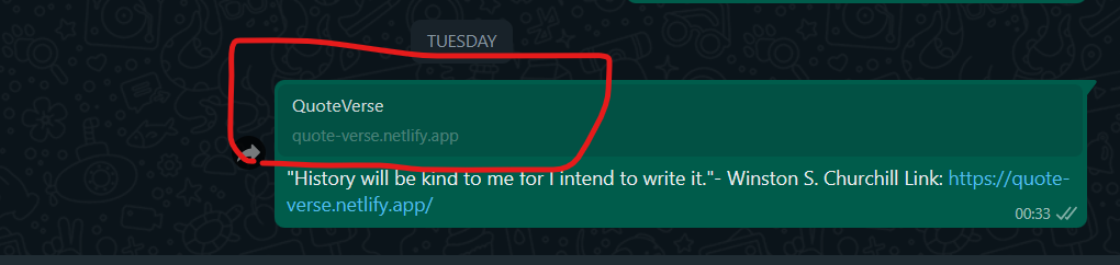[FEATURE]: INCLUDE a meta tag for link sharing. · Issue #72 · Shariar-Hasan/QuoteVerse · GitHub