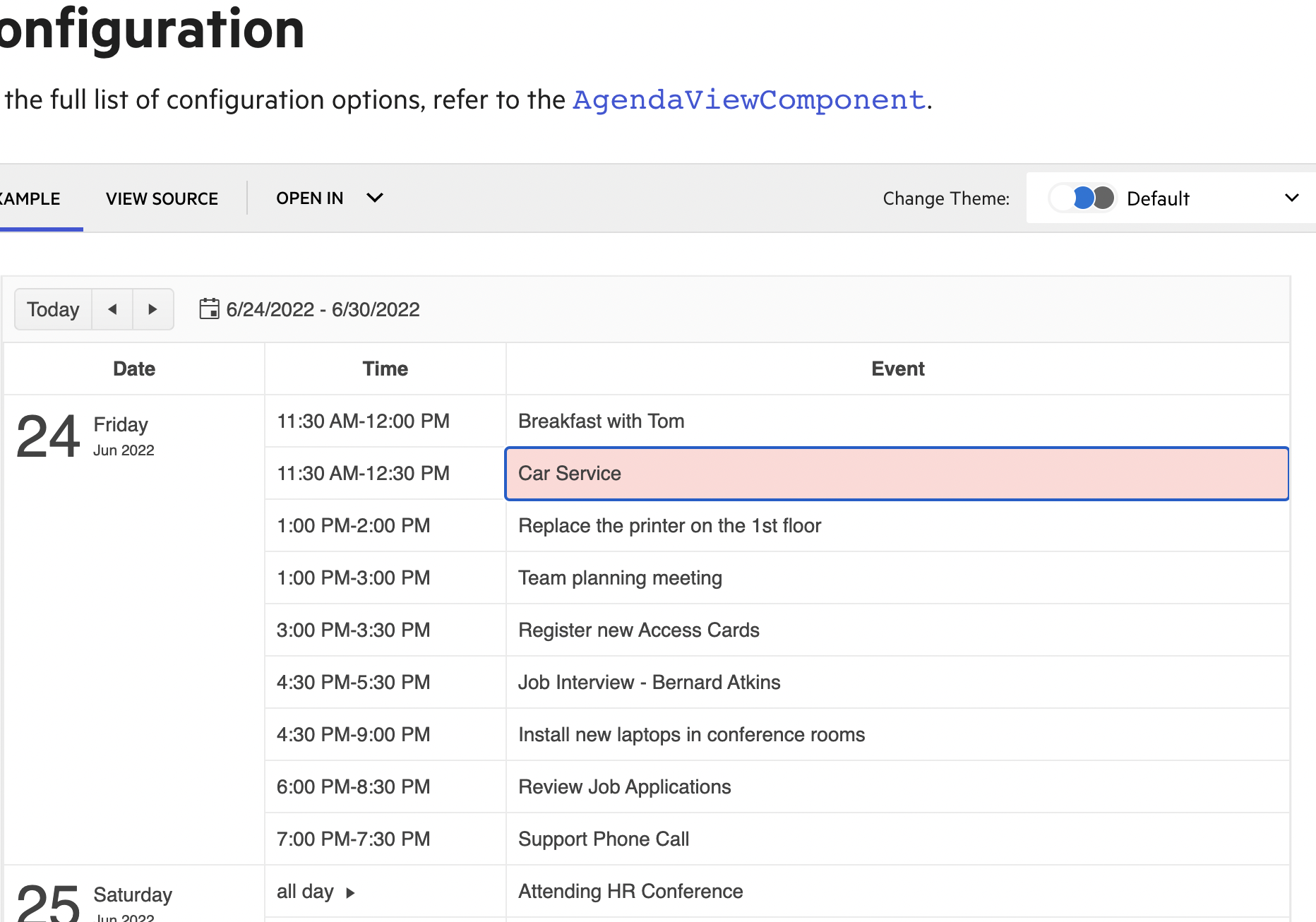 [Scheduler] Default browser focus outline visible in Agenda view ...