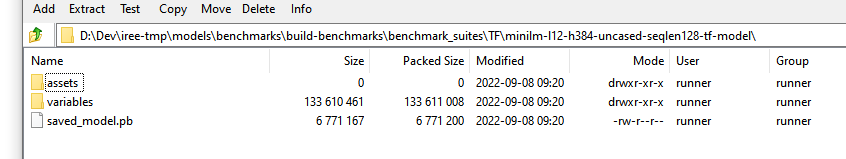 Tf Benchmark Sources Getting Archived Into Compiled Output Archives Probably Unintentionally 