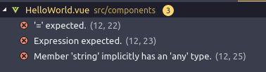 ! is not understood correctly in typescript variable declaration · Issue #754 · vuejs/vetur · GitHub