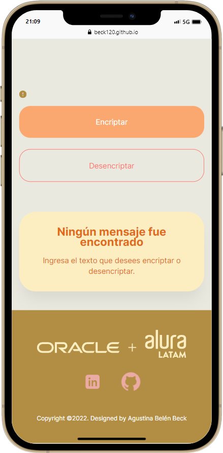 GitHub - beck120/Challenge-1-Alura-Oracle: Encriptador y desencriptador de textos