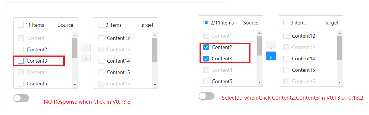 Transfer Component can’t select item when click in v0.13.3 · Issue #3008 · ant-design-blazor/ant ...