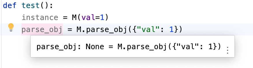 Missing type annotation in PyCharm when using Model.parse_obj() · Issue #4442 · pydantic ...