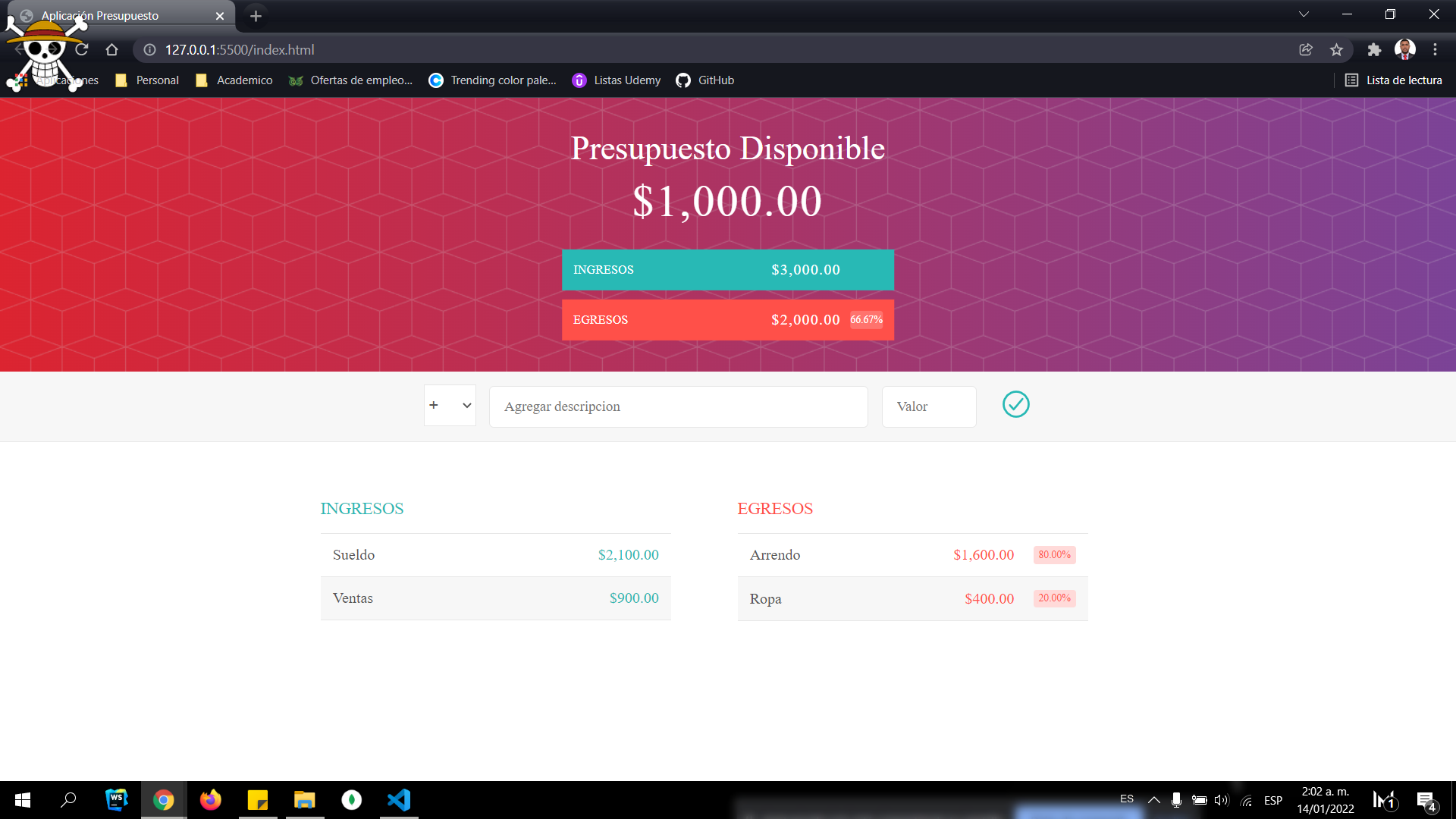 GitHub - davidfb93/AppPresupuesto: Aplicacion de presupuesto creada con ...