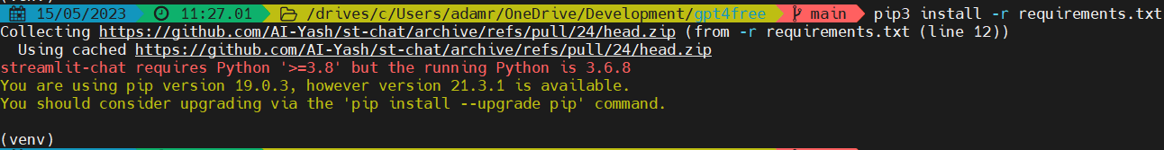 Incorrect Python version · Issue #556 · xtekky/gpt4free · GitHub