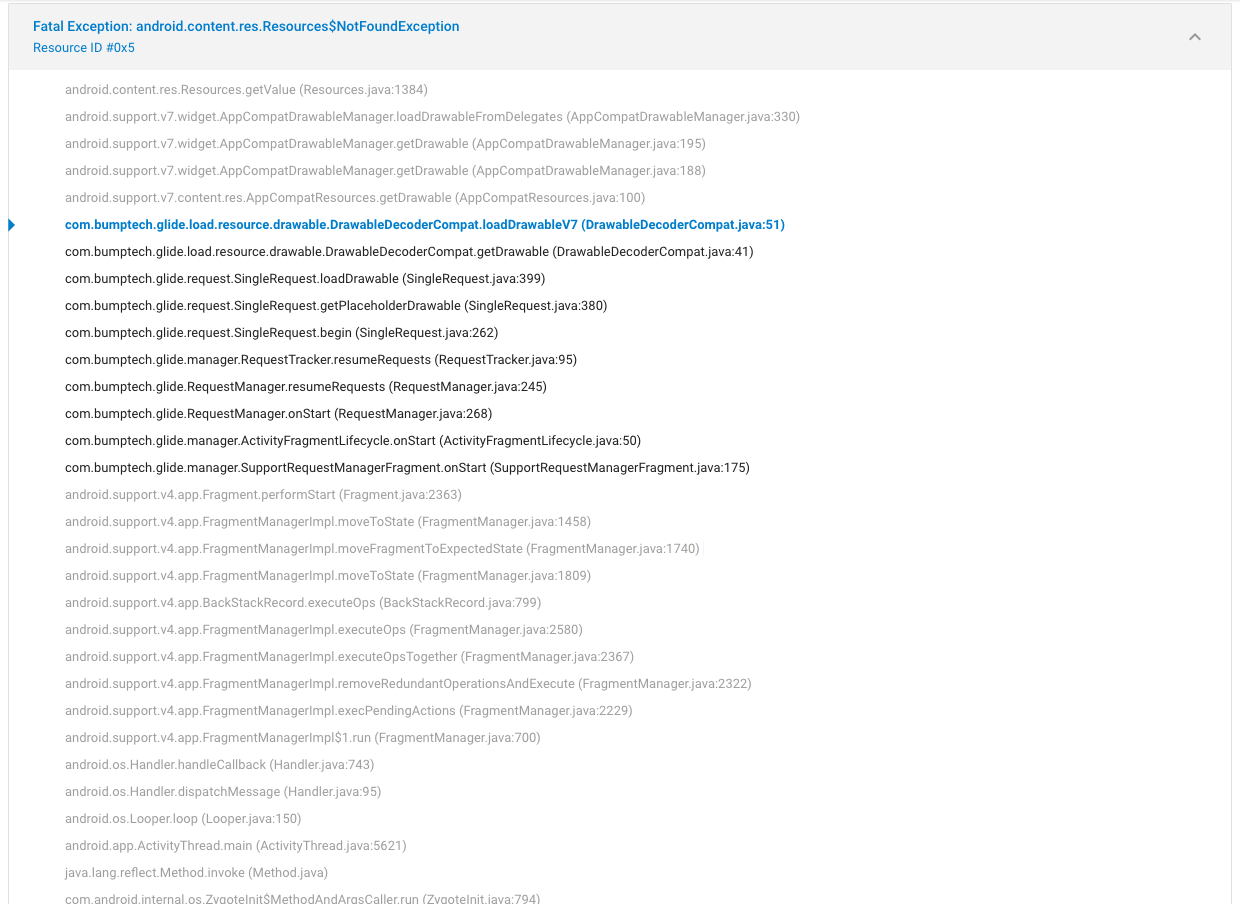 Ntentresresourcesnotfoundexception · Issue 3099 · Bumptechglide · Github 2216