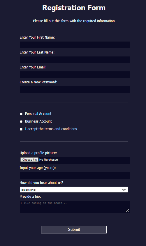 GitHub - ObiUche/REGISTRATION-FORM