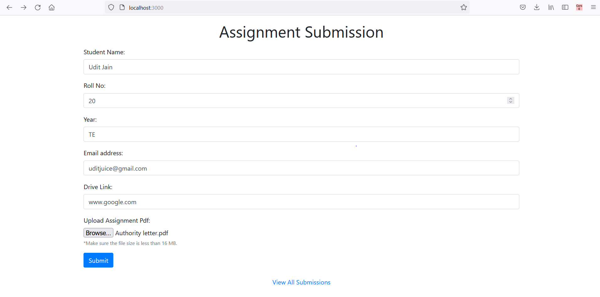 GitHub - DeepCoomer/Assignment_Submission_Form_mongodb: A simple form where students can submit ...
