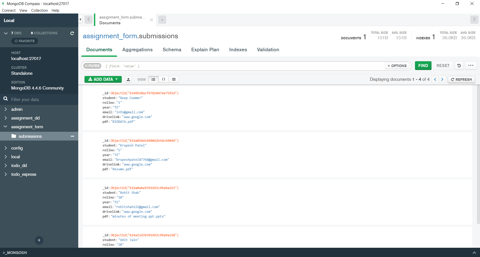 GitHub - DeepCoomer/Assignment_Submission_Form_mongodb: A simple form where students can submit ...