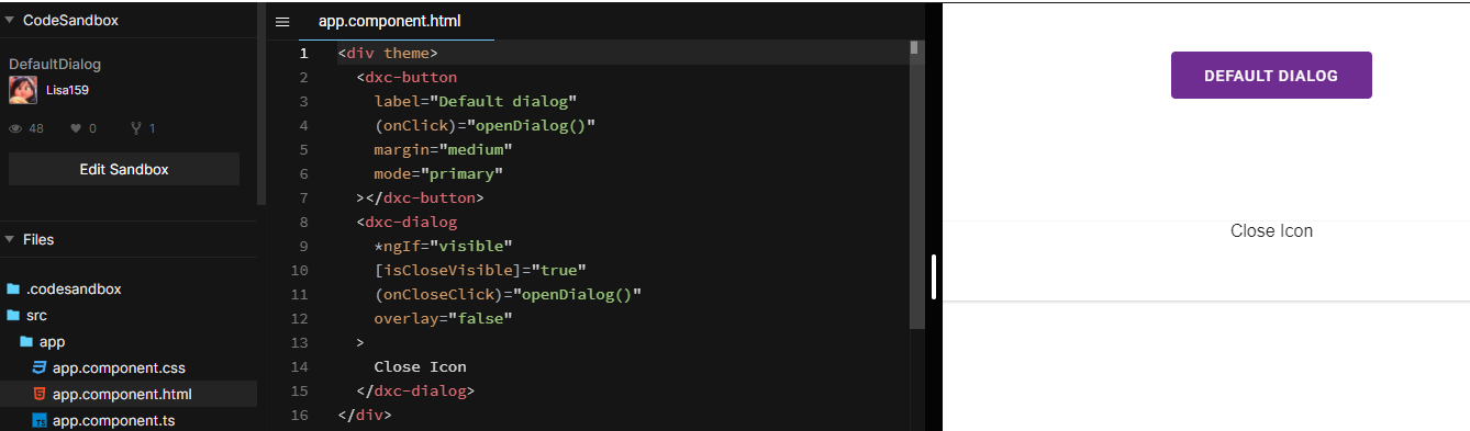 [dialog] Angular Components · Issue 104 · Dxc Technology Halstack Style Guide · Github