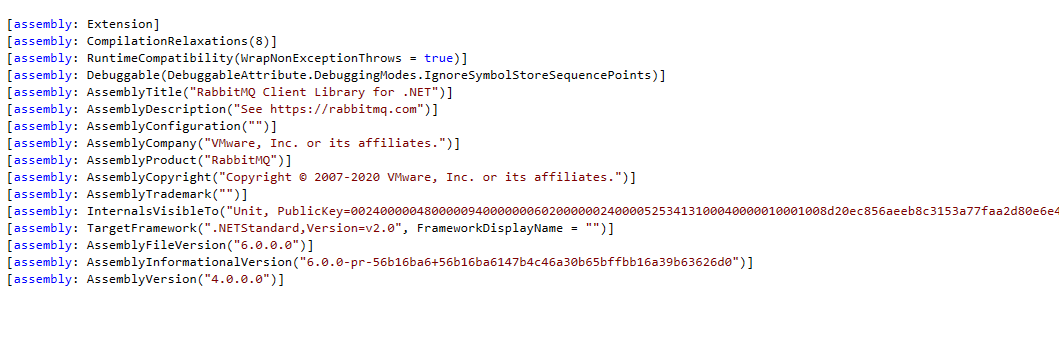 AssemblyVersion isn't being updated correctly · Issue #768 · rabbitmq/rabbitmq-dotnet-client ...
