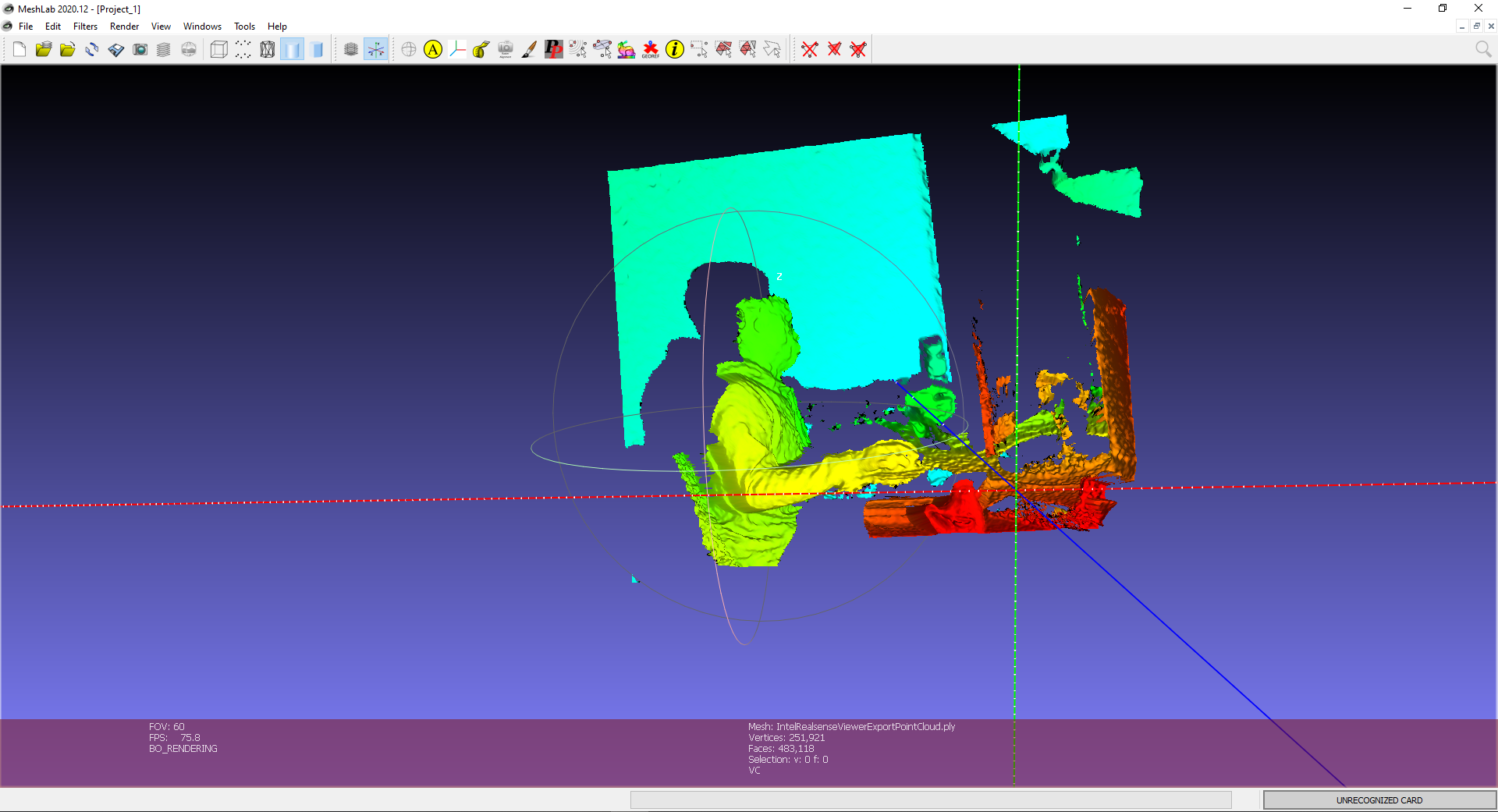 The output point cloud of the API is reversed with the y-axis compared to the Intel Realsense ...