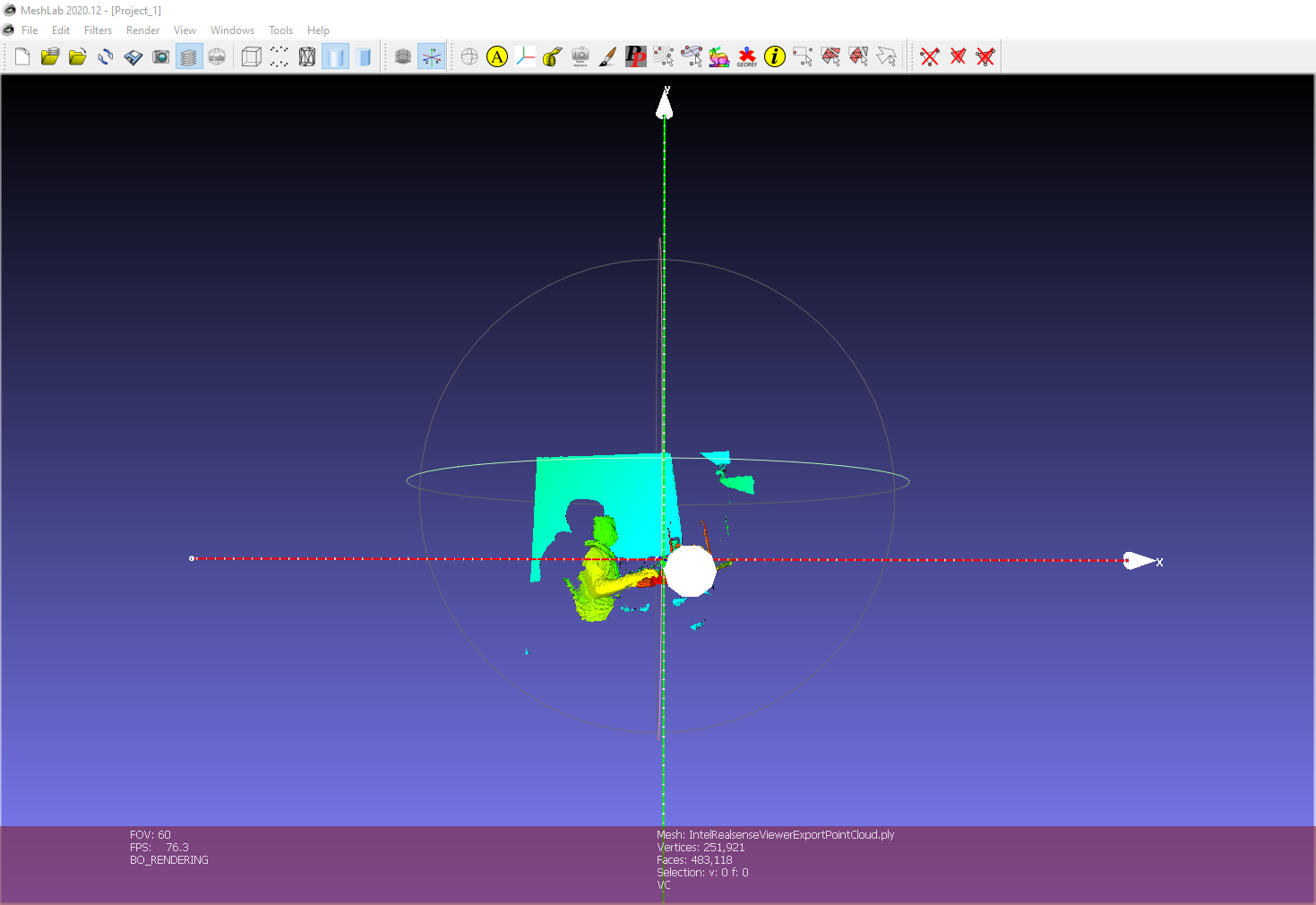 The output point cloud of the API is reversed with the y-axis compared ...