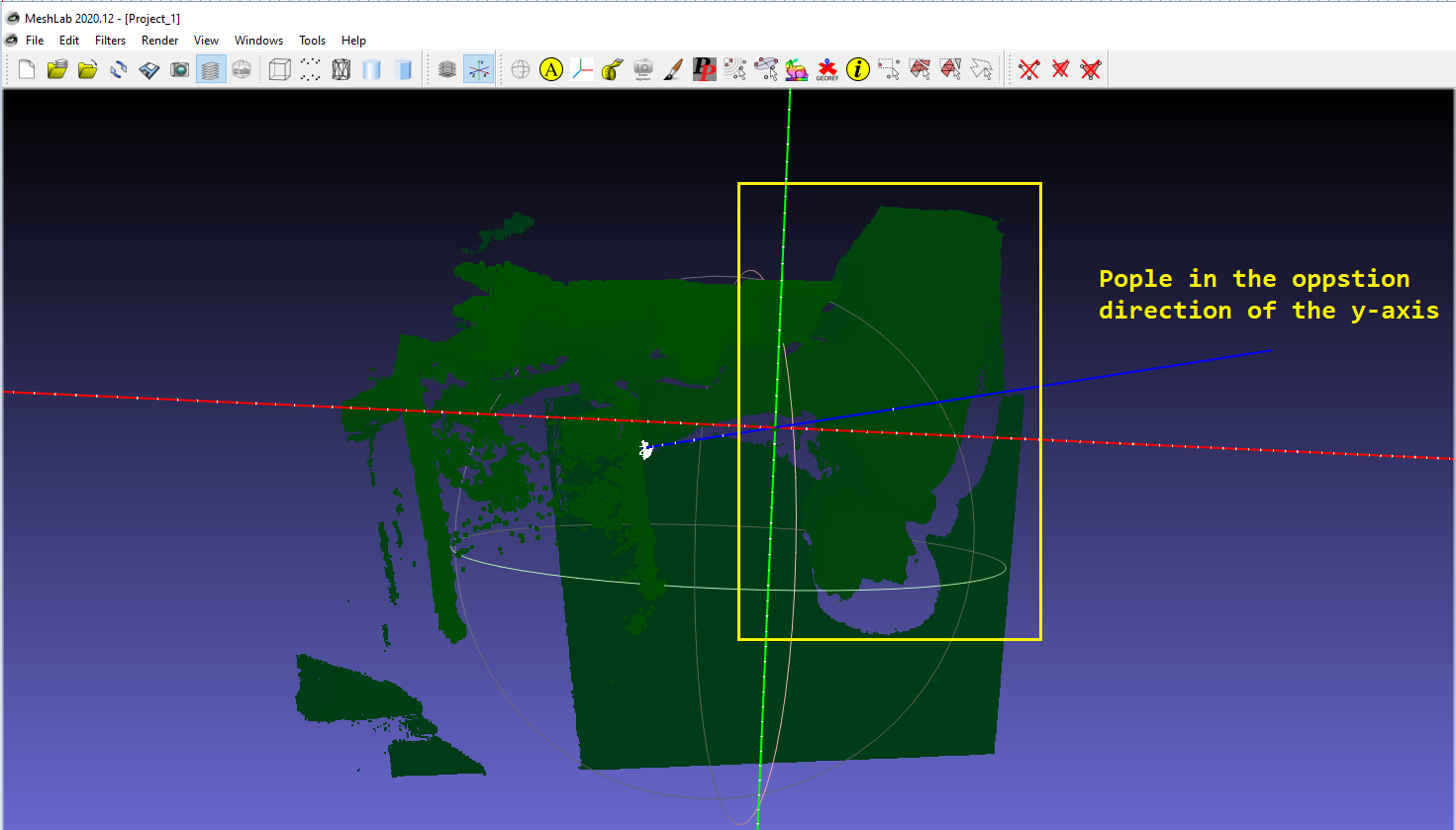 The output point cloud of the API is reversed with the y-axis compared ...