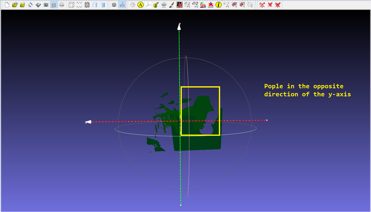The output point cloud of the API is reversed with the y-axis compared ...
