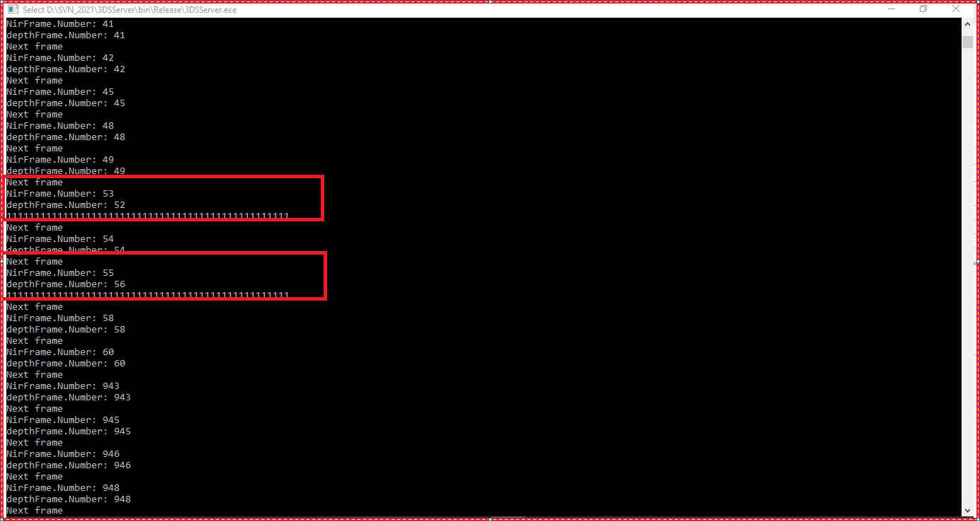 L515. NiR, DEPTH and RGB data are not synchronized with each other ...