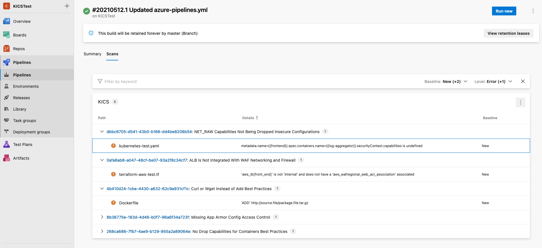 View SARIF results in Azure DevOps · Issue #2282 · Checkmarx/kics · GitHub
