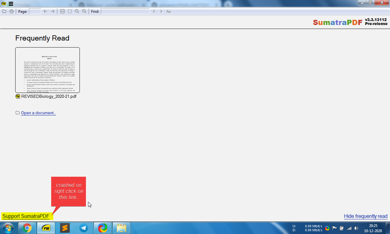 Pre-release v 3.3.13112 bug · Issue #1825 · sumatrapdfreader/sumatrapdf · GitHub