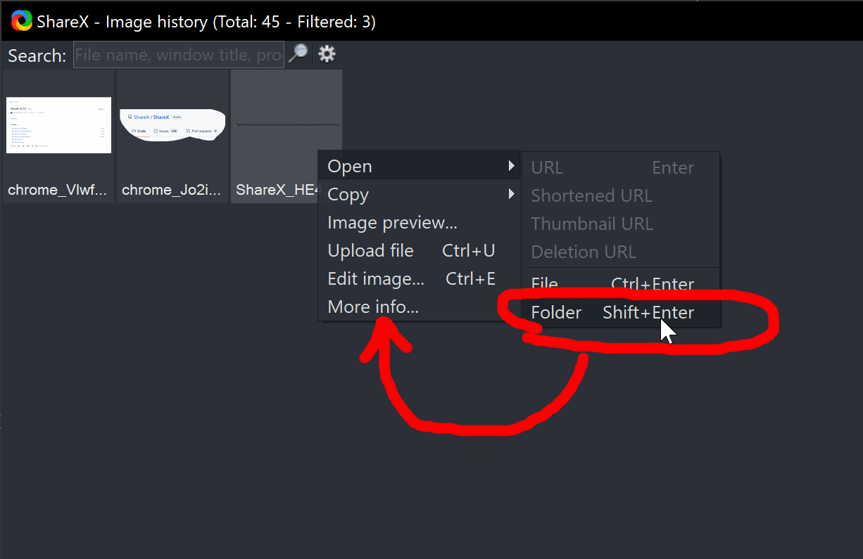 [Feature request] add right-click "open file location" to captures · Issue #6123 · ShareX/ShareX ...