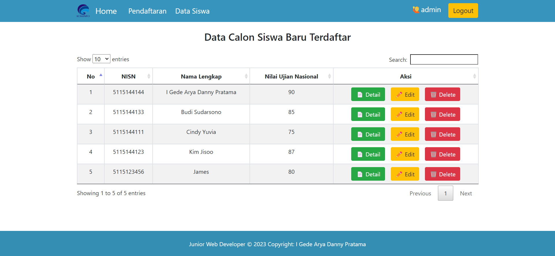 GitHub - Gedearya/penerimaanSiswaBaru: Belajar PHP CRUD
