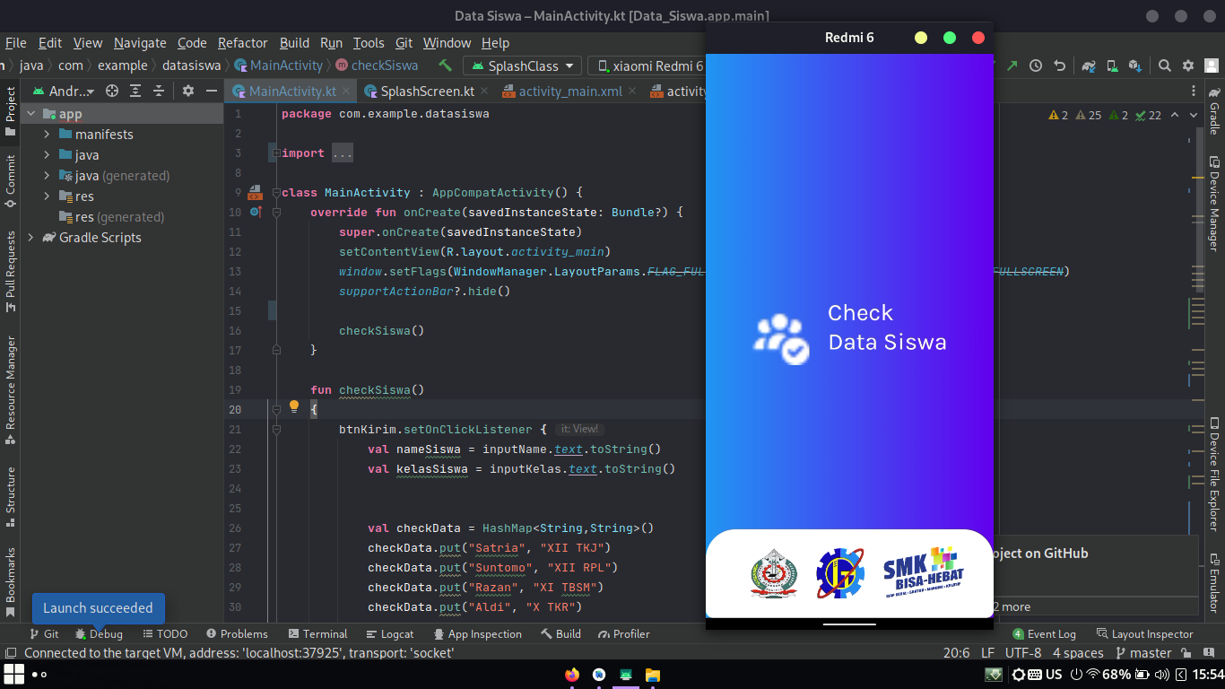 GitHub - SatriaAkbarRizki/CheckData-Siswa