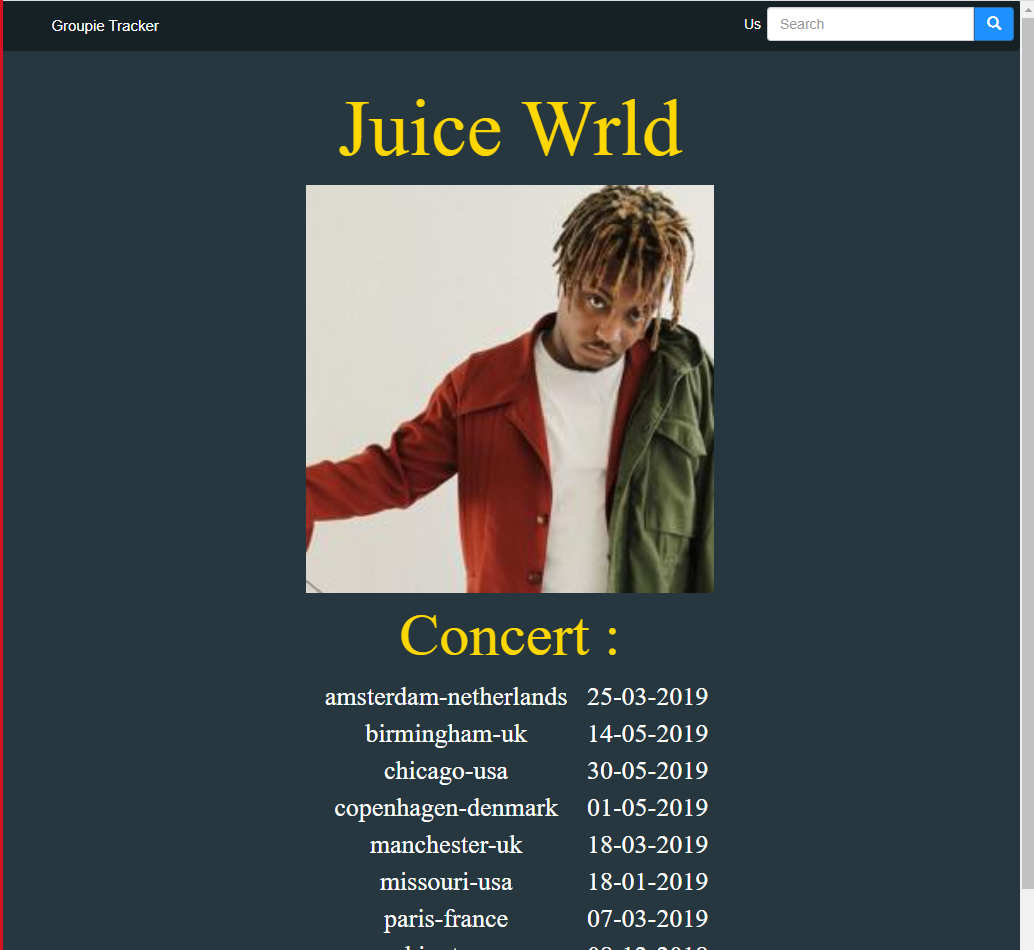 GitHub - FeutreEnBois/Groupie-Tracker