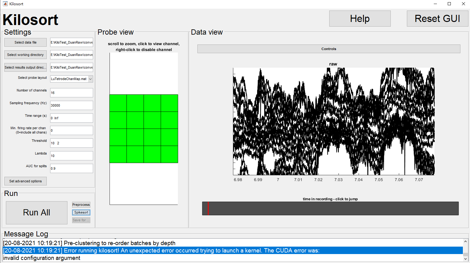 Not able to detect spikes from tetrode data in kilosort 2.0 · Issue #437 · MouseLand/Kilosort ...