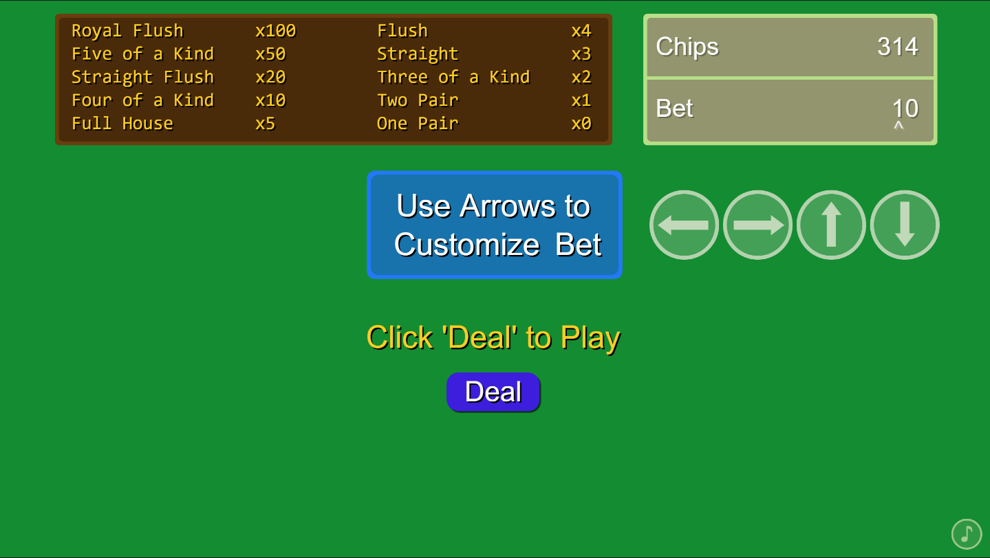 GitHub - fonicartist/p5js_poker: Hosting poker game made in Javascript and p5js library